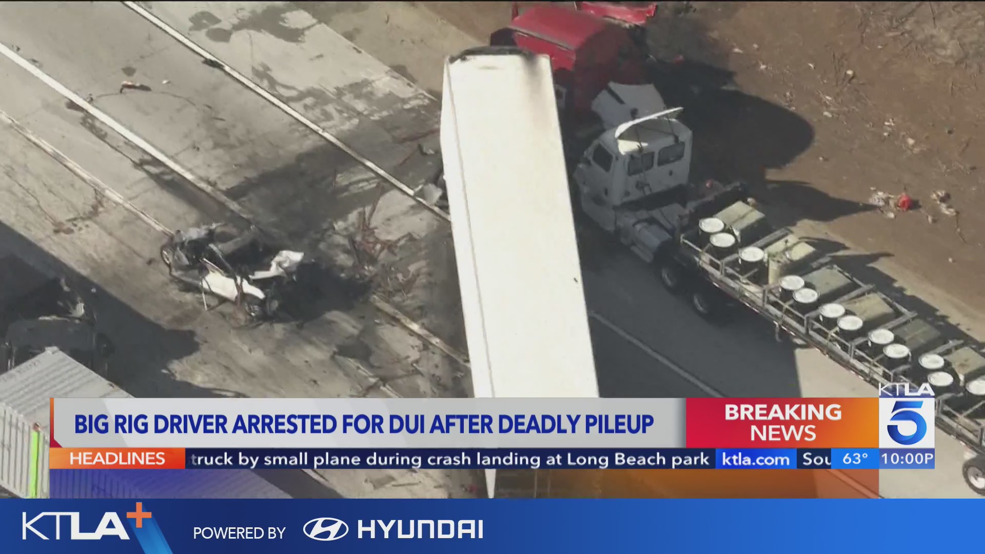 Big-rig driver arrested for DUI after deadly pileup on SoCal freeway – KTLA