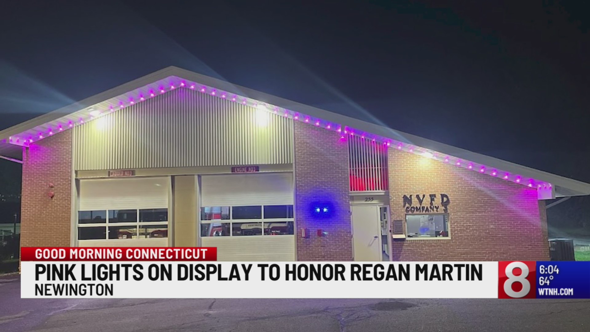 Pink lights honor Regan Martin – WTNH.com