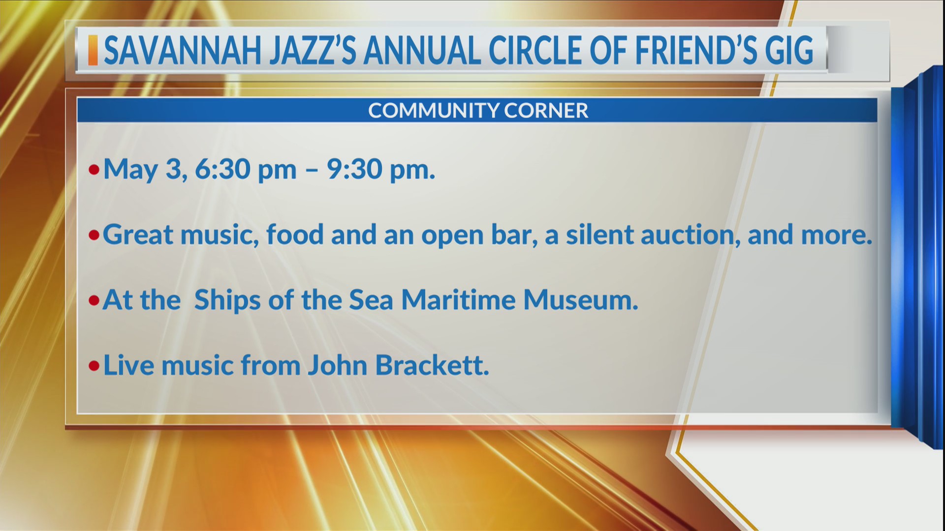Community Corner: Savannah Jazz’s Circle of Friends’ Annual Gig – WSAV-TV
