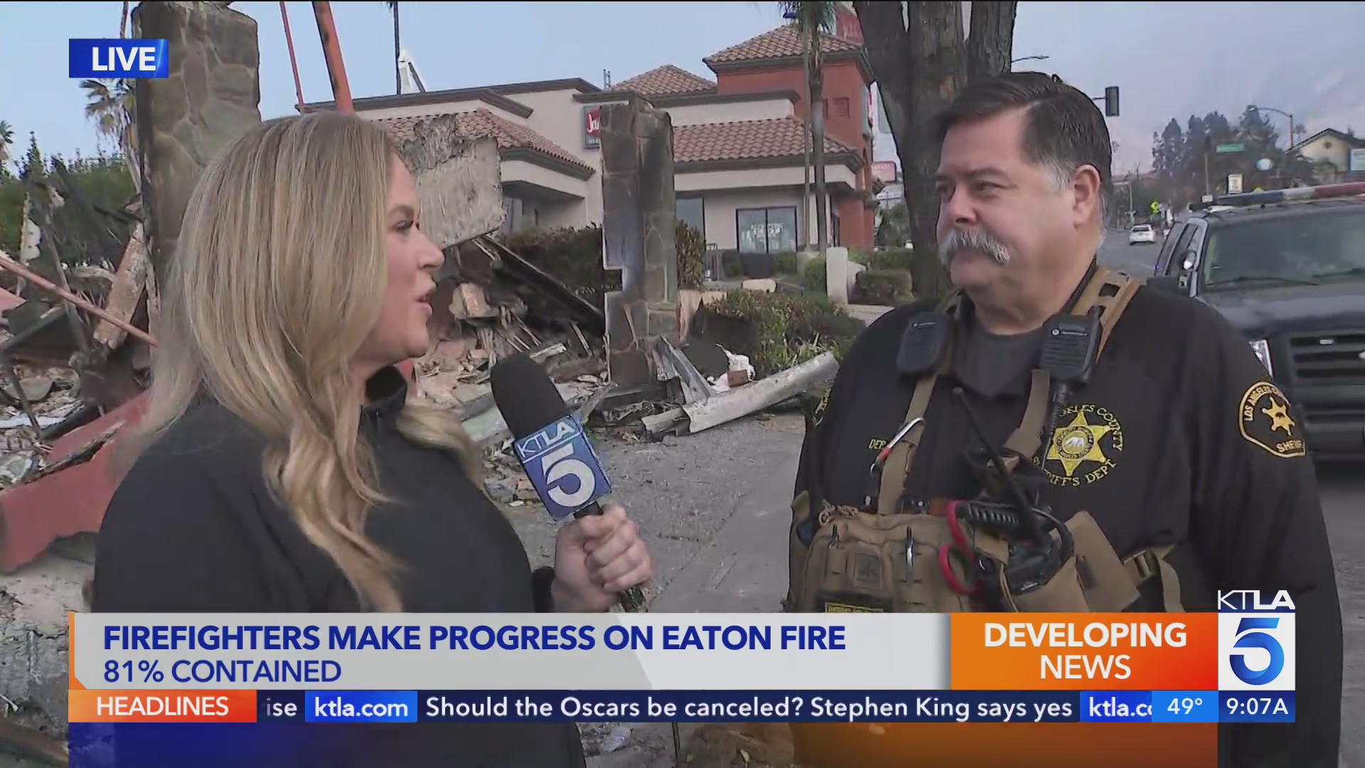 Firefighters making considerable progress on Eaton Fire – KTLA