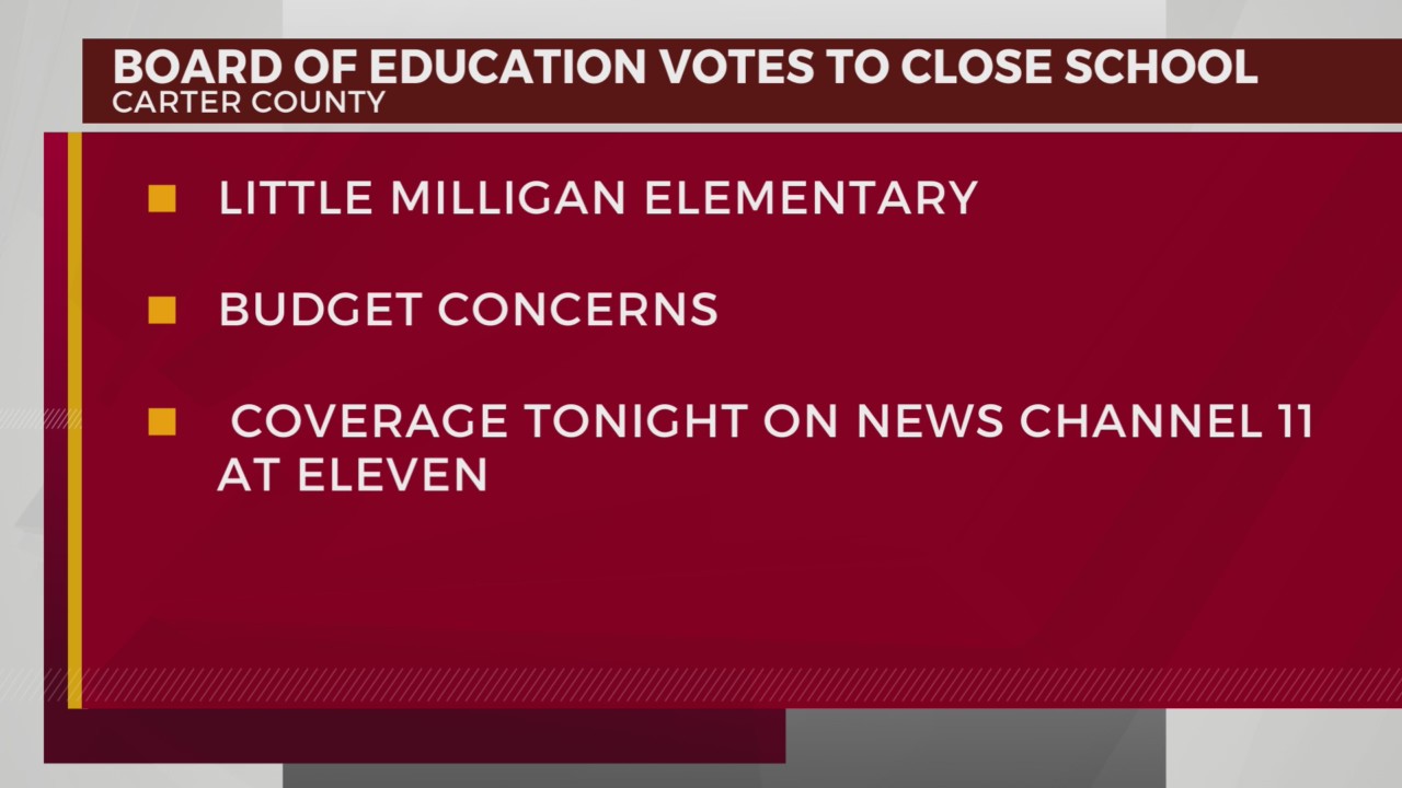 Carter County BOE votes to close Little Milligan Elementary – WJHL ...