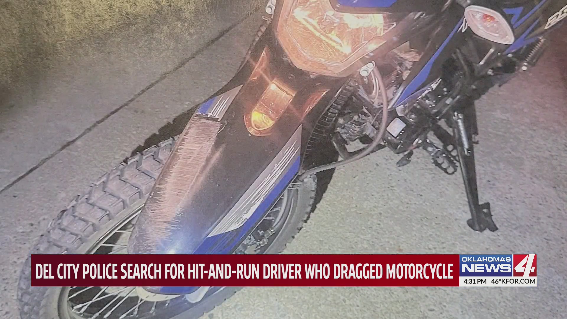 Del City Police search for hit-and-run driver who dragged motorcycle ...