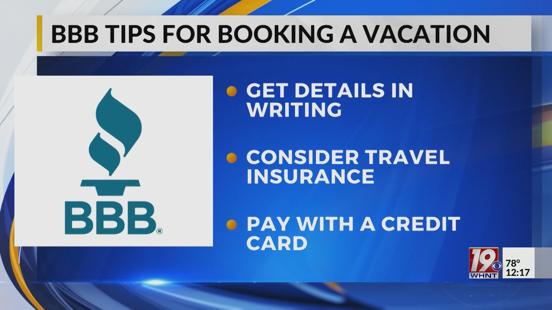 BBB Tips: Planning Your Next Vacation – WHNT.com