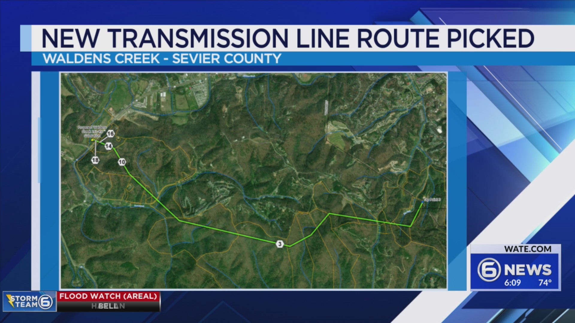 TVA announces route for new power line in Sevier County – WATE 6 On ...