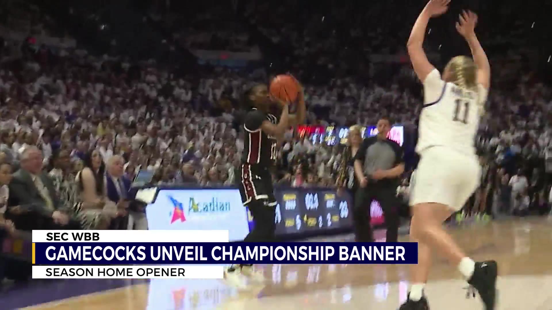 South Carolina unveils championship banner ahead of season home opener ...