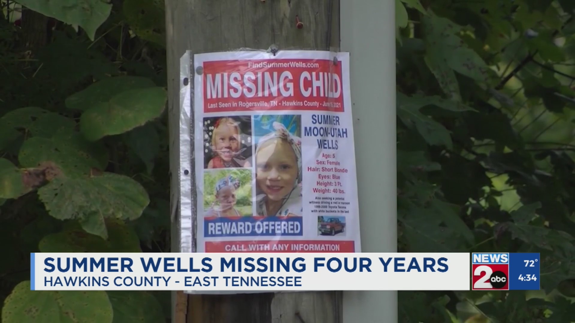 Summer Wells missing four years – WKRN News 2