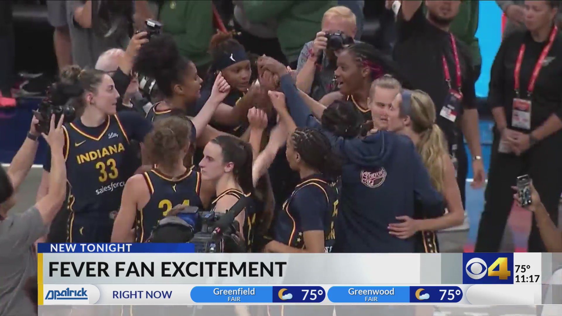 Fans celebrate as Indiana Fever clinch playoff berth for first time ...