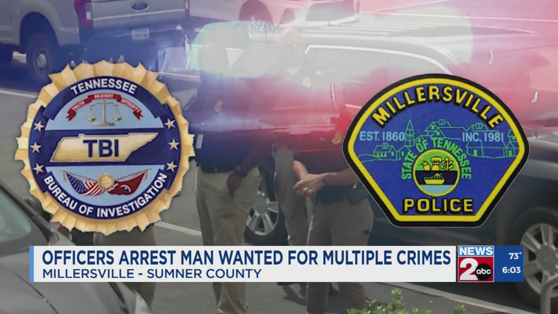Officers arrested a man wanted for multiple crimes across Tennessee ...