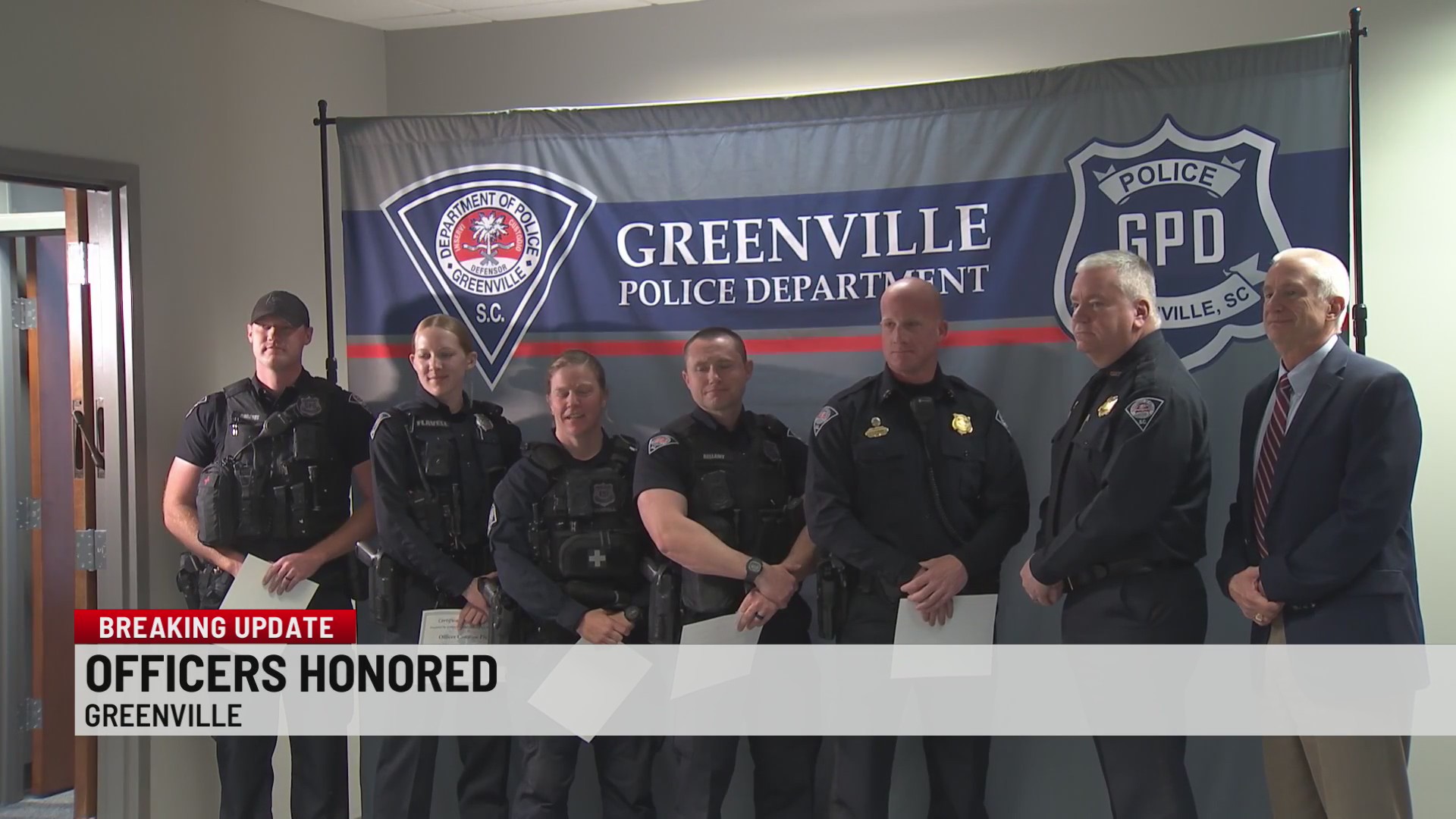 Greenville Police officers honored for saving the lives of two women at ...