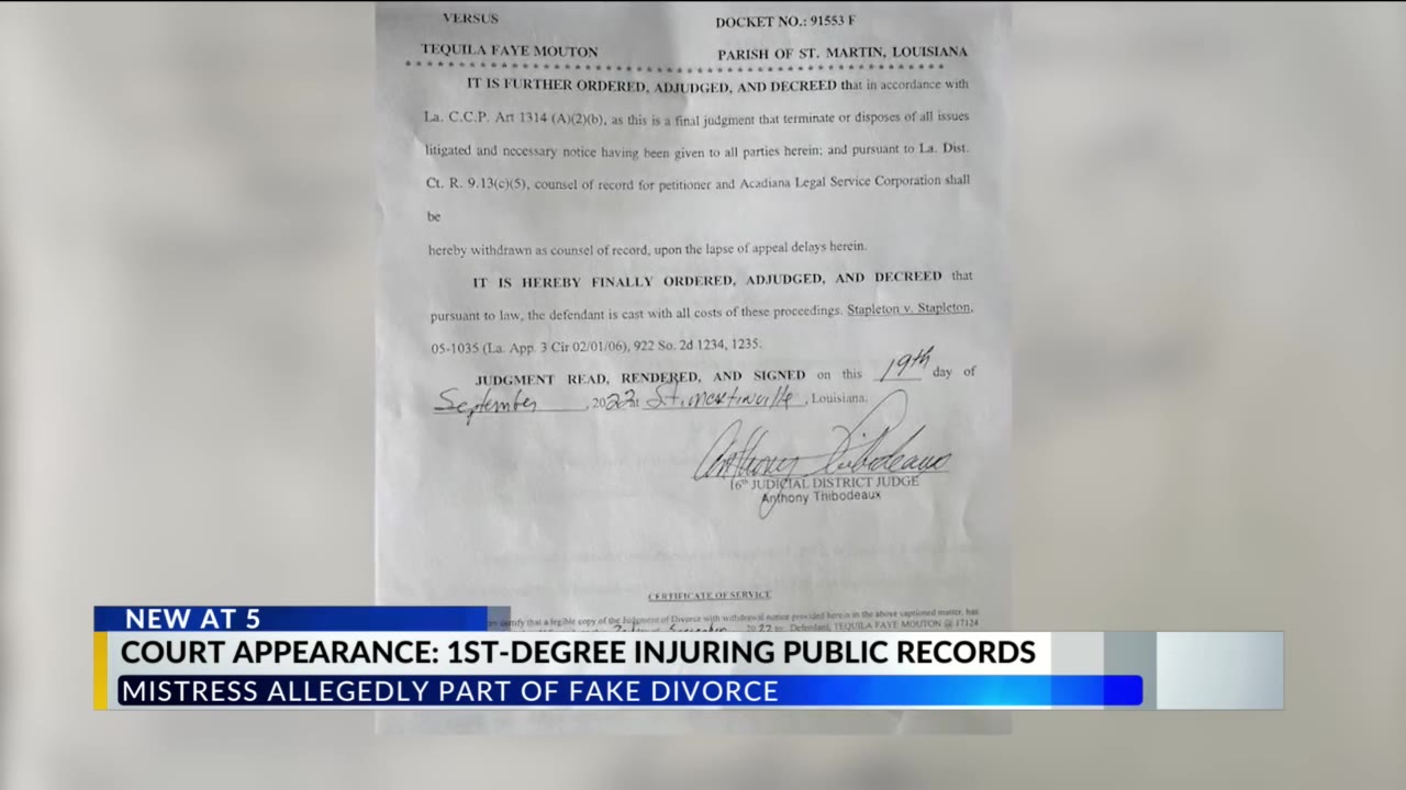 Woman makes court appearance in connection with fake divorce case ...
