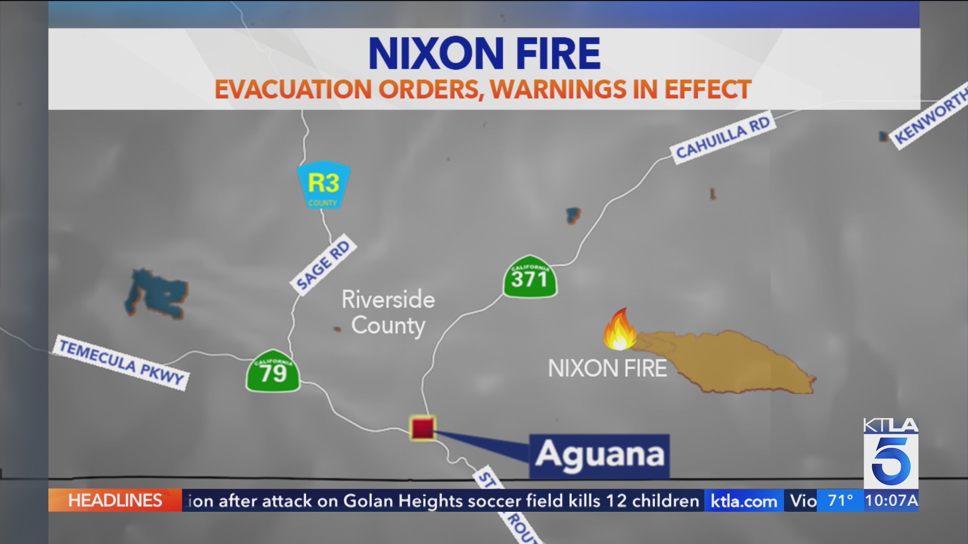 Still no containment as fire burning in Riverside Co. enters 2nd day – KTLA