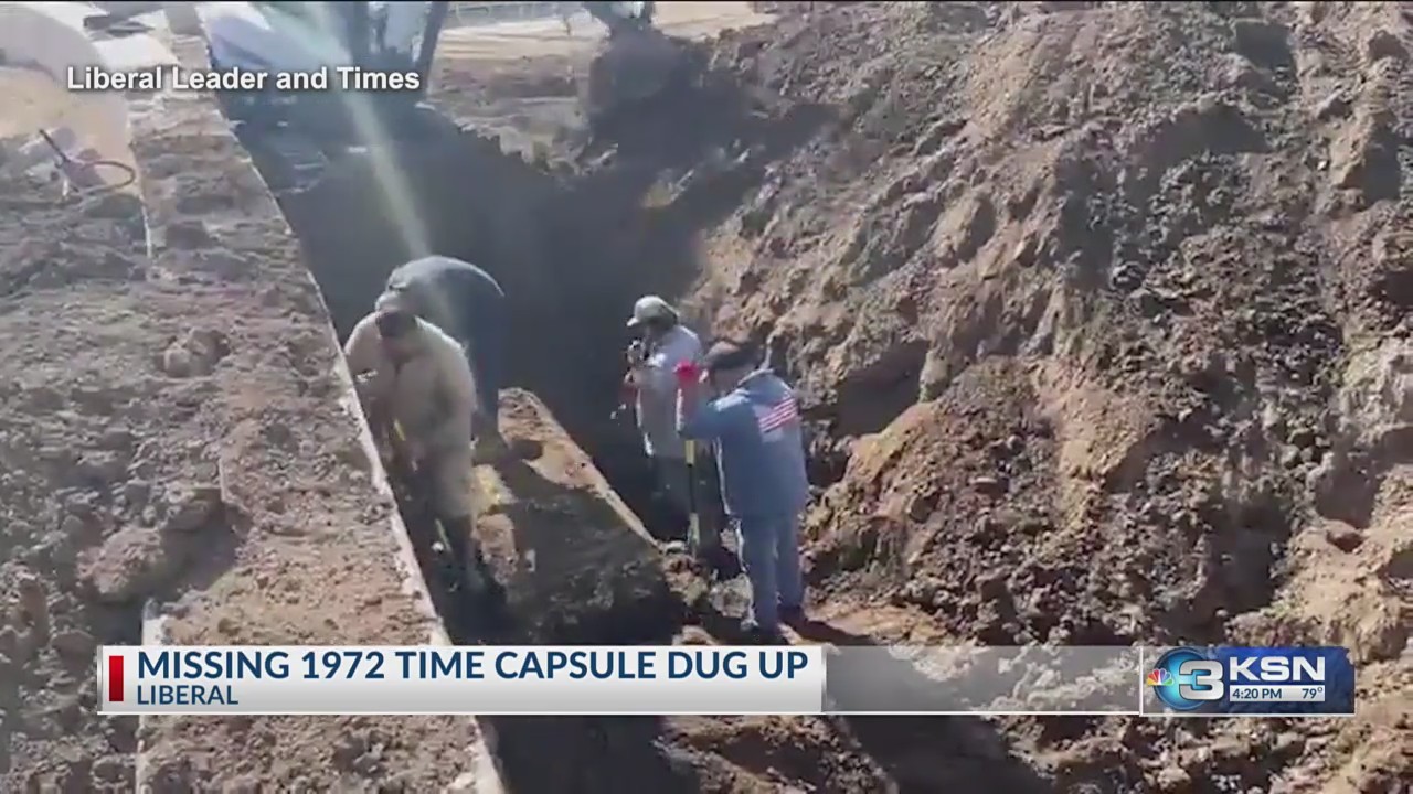 Time capsule found after being misplaced in Liberal – KSN-TV