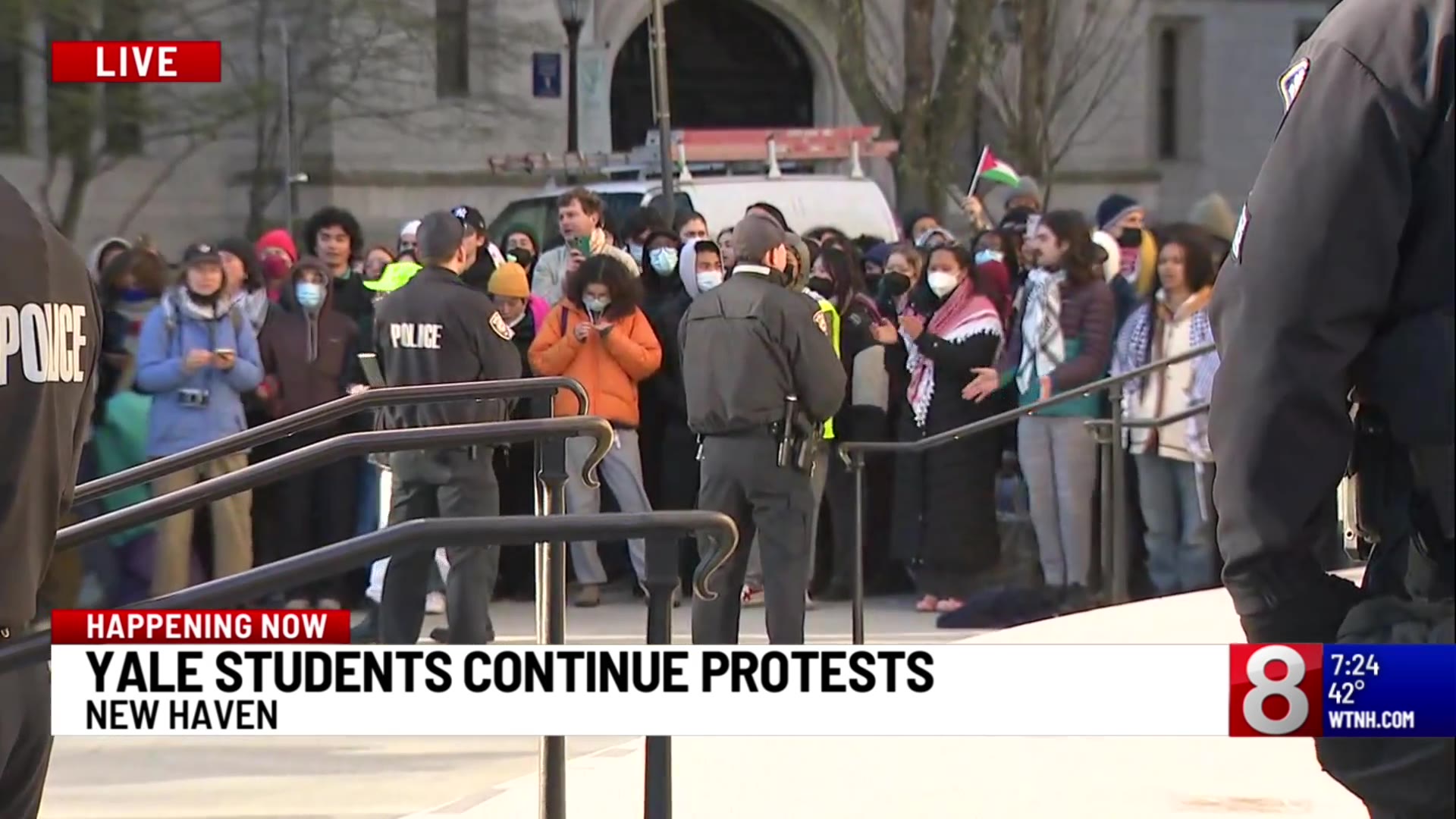 Police make arrests after Yale students camp outside for pro ...