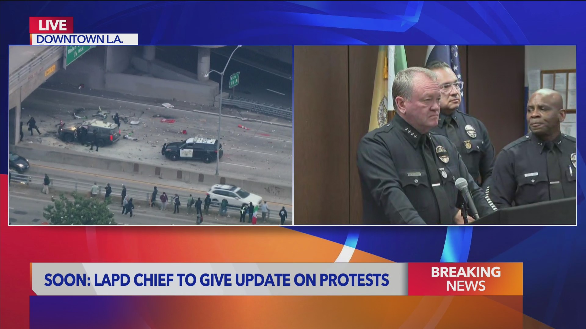 LAPD chief addresses violent protests – full news conference – KTLA