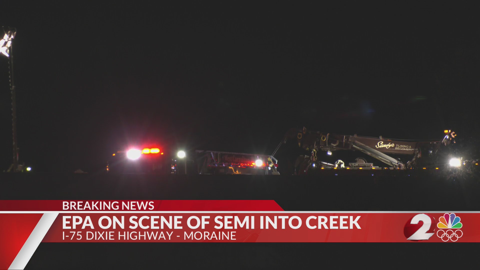 Ohio EPA, Hazmat crew respond to semi crash into creek – WDTN.com