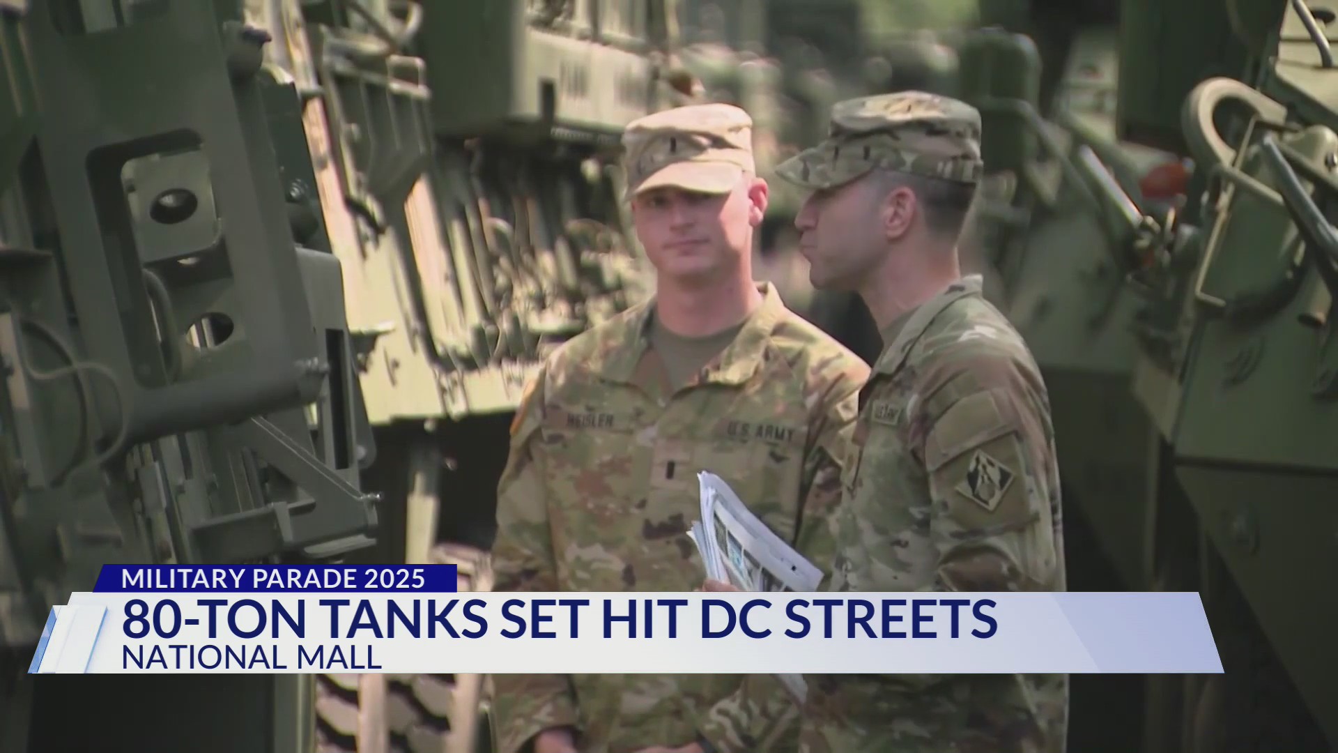 Military parade prep: 80-ton tanks set to hit DC streets – DC News Now ...