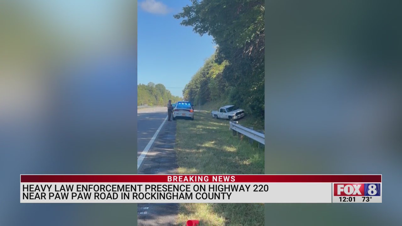 Law enforcement on the scene of US 220 near Paw Paw Road in Rockingham ...