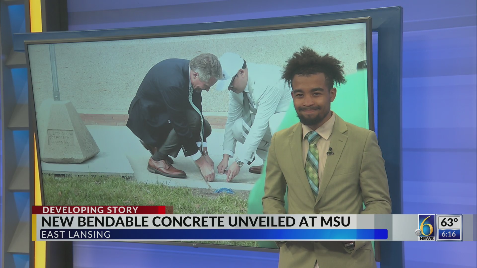 New bendable concrete unveiled at MSU – WLNS 6 News