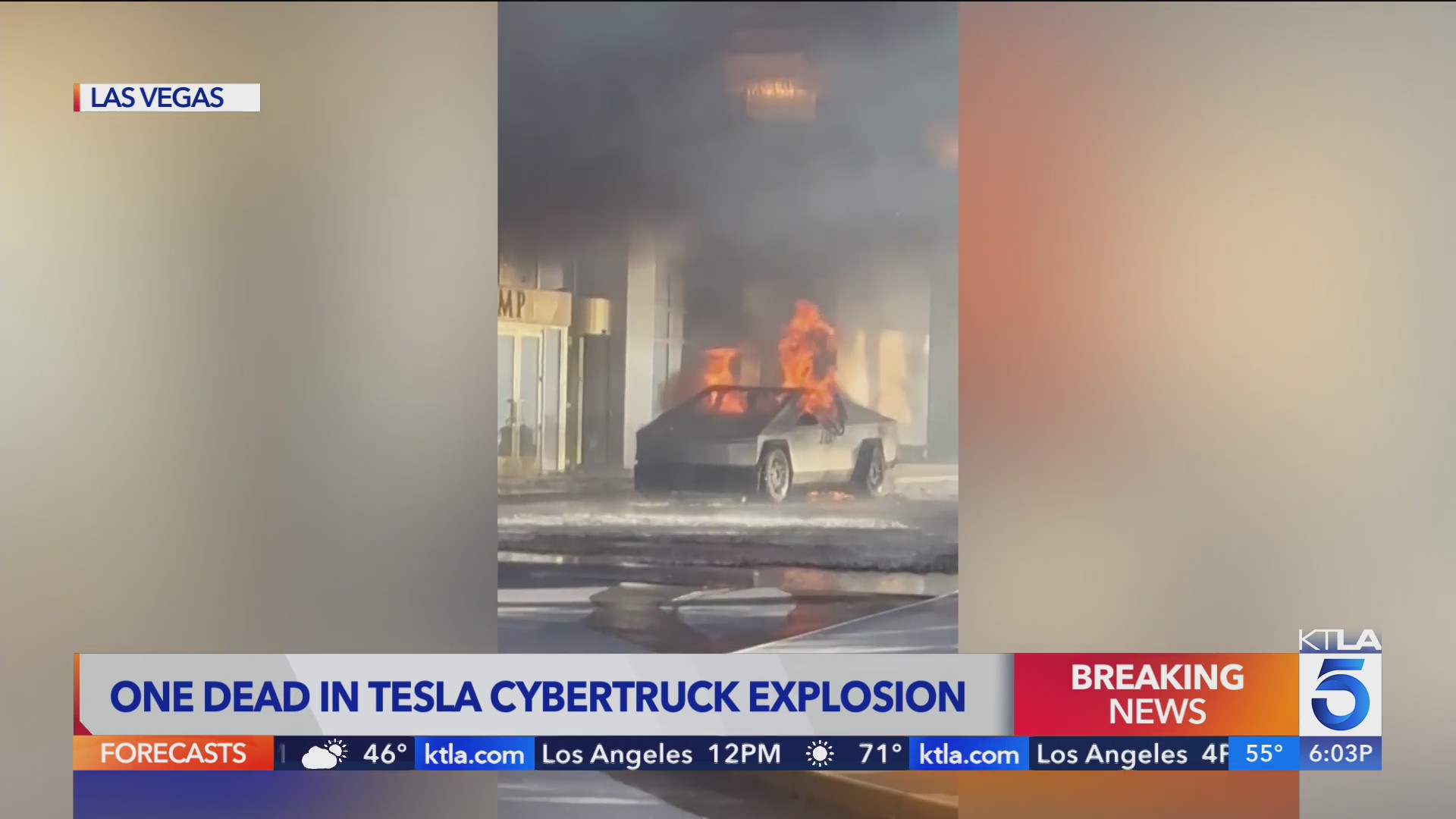 1 dead, 7 injured in Tesla fire, explosion at Las Vegas Trump ...