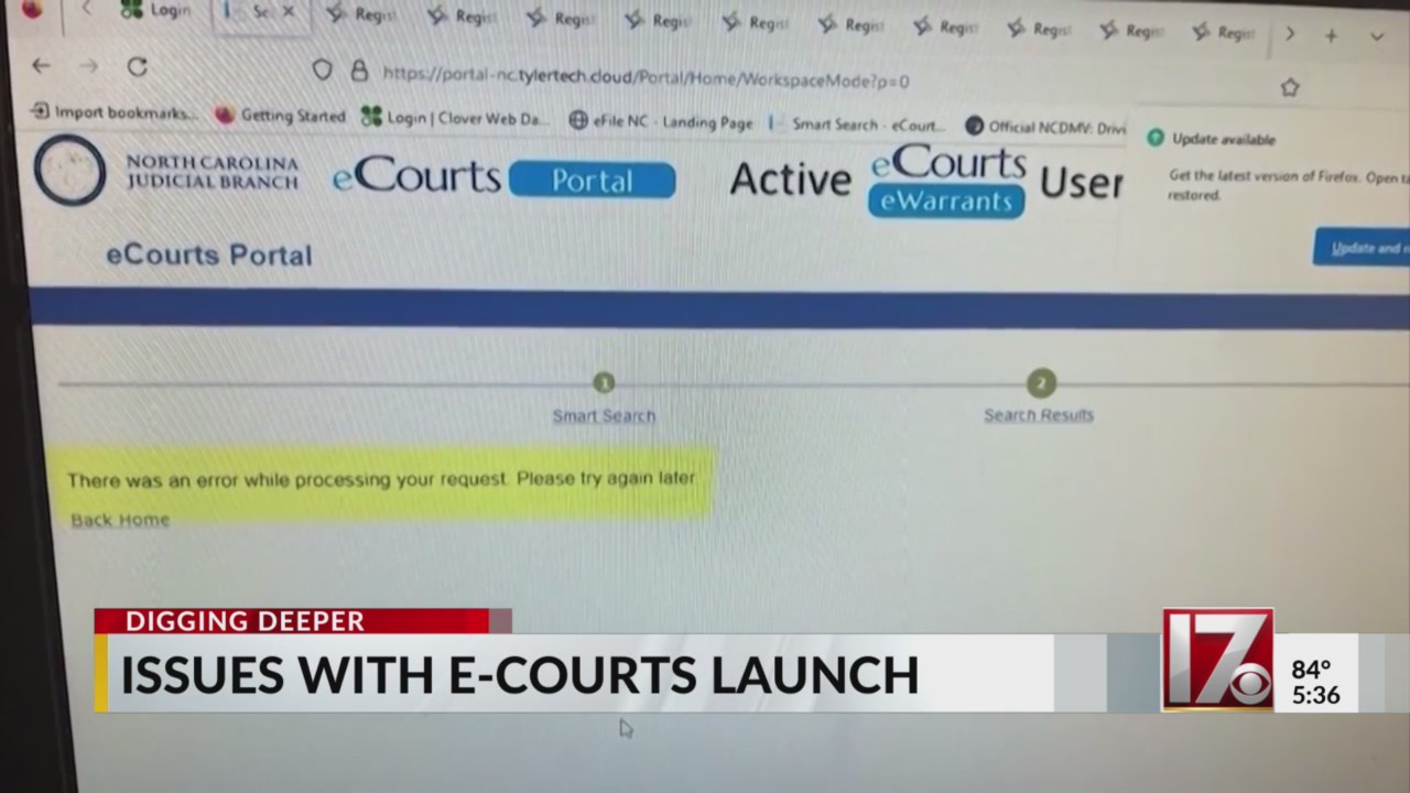NC counties dealing with issues during eCourts launch – CBS17.com