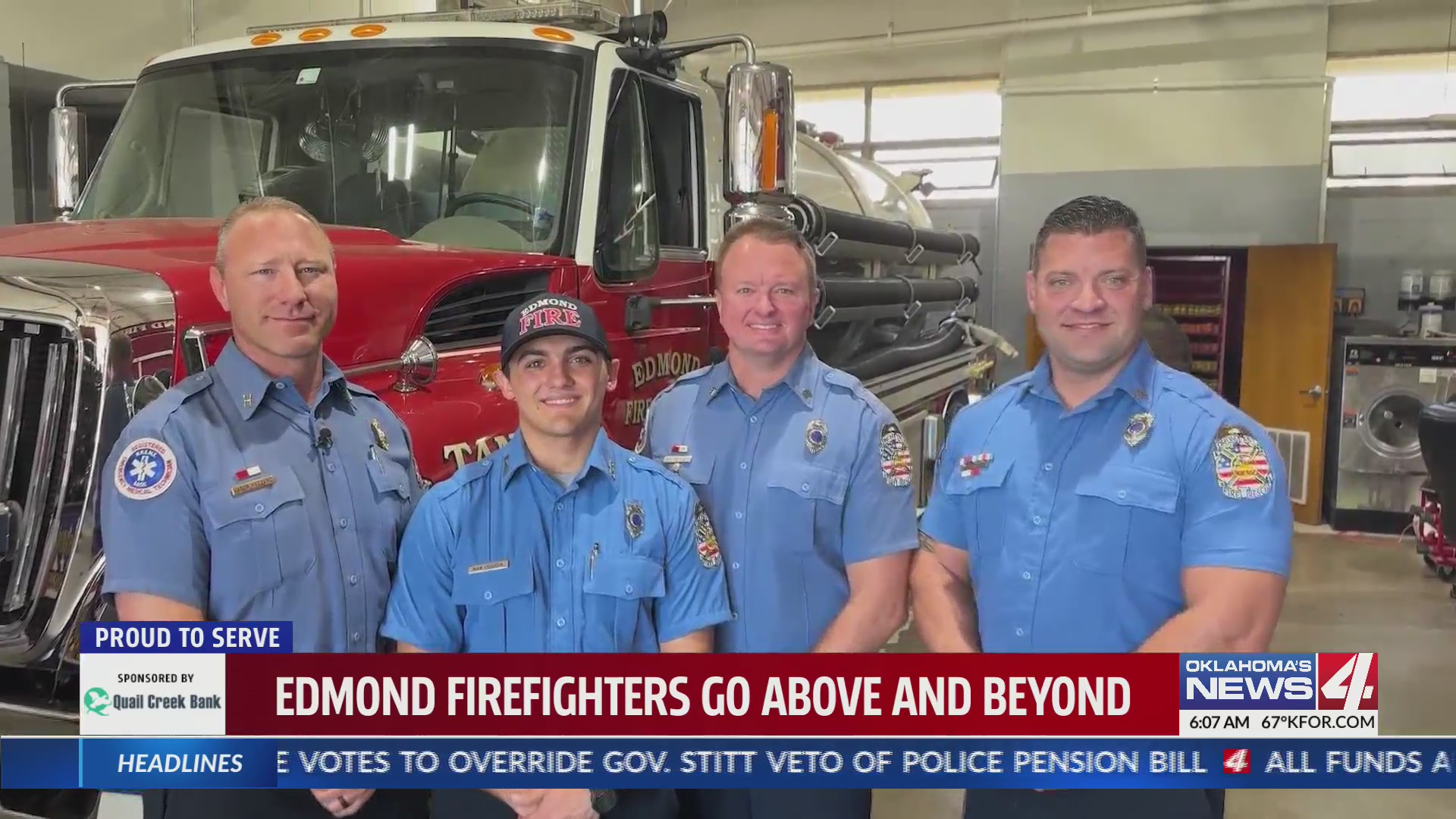 Edmond firefighters honored for helping man having a stroke – KFOR.com ...