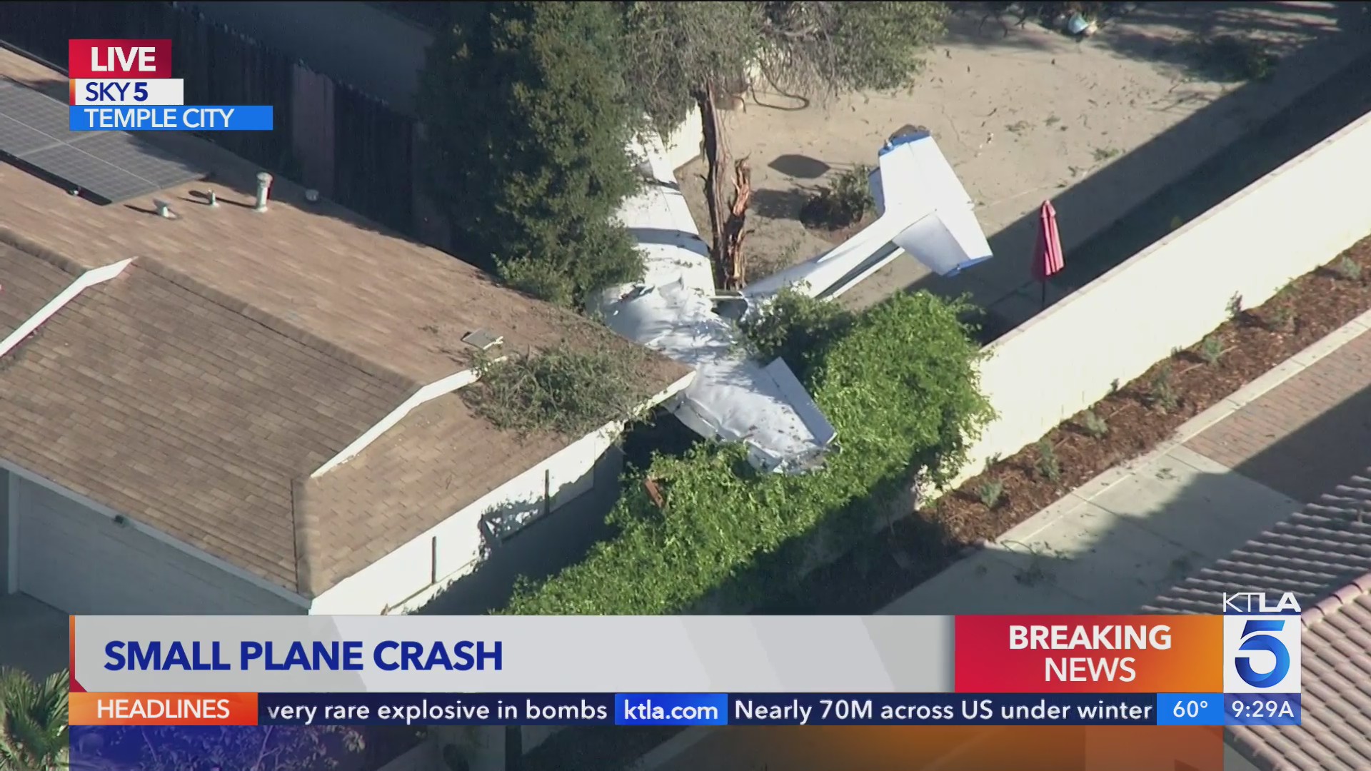 UPDATE: Single-engine plane crashes into home’s backyard – KGET 17 News