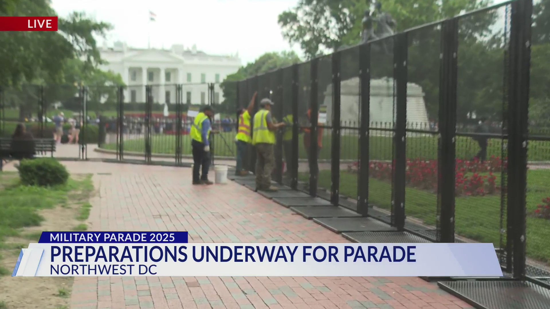 Fencing going up, road closures taking effect ahead of DC military ...