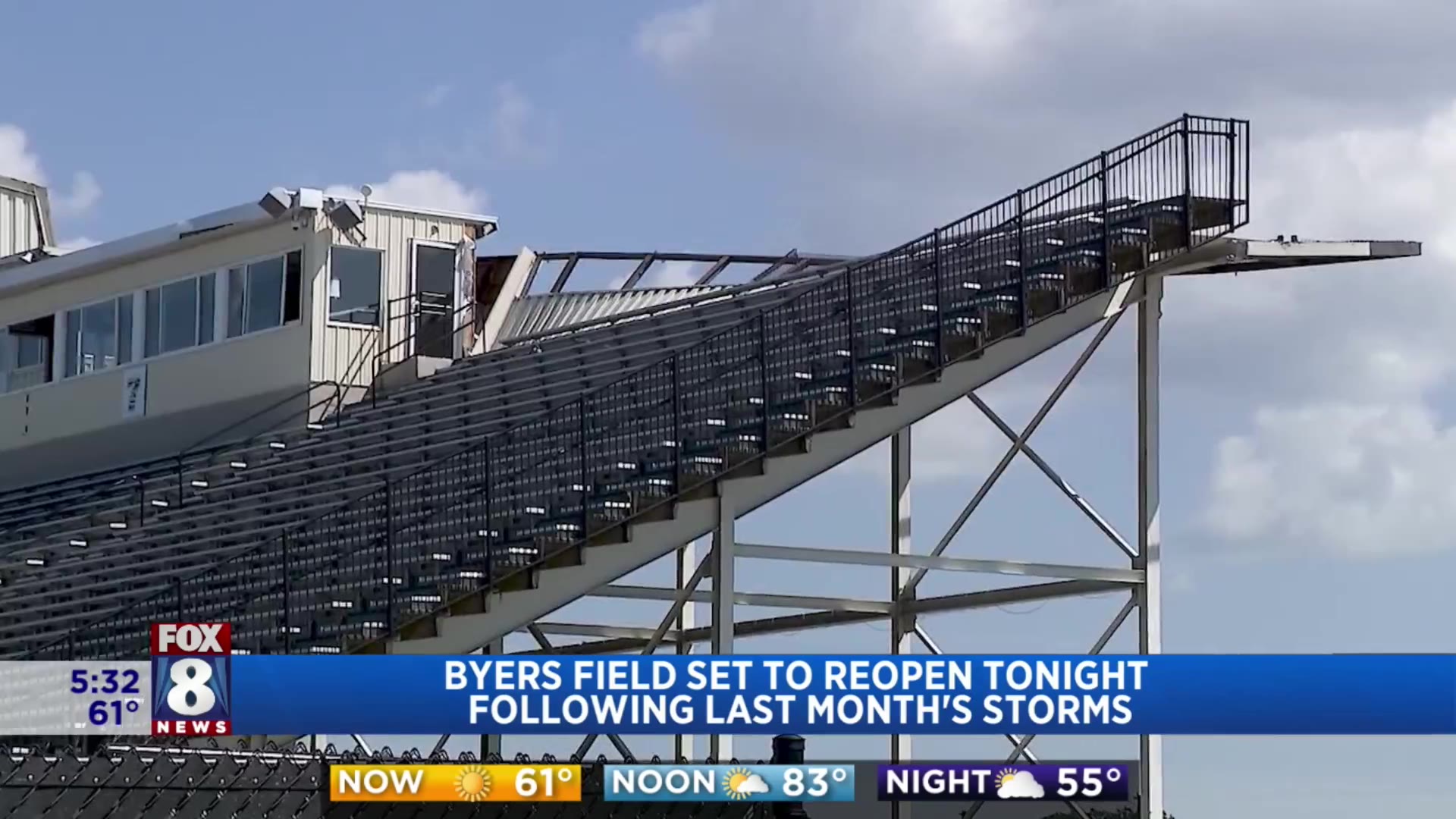 Byers Field to reopen tonight – Fox 8 Cleveland WJW