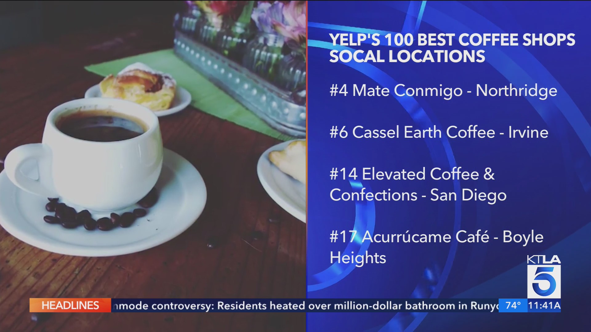 Yelp ranks California coffee shops among nation’s best – KTLA