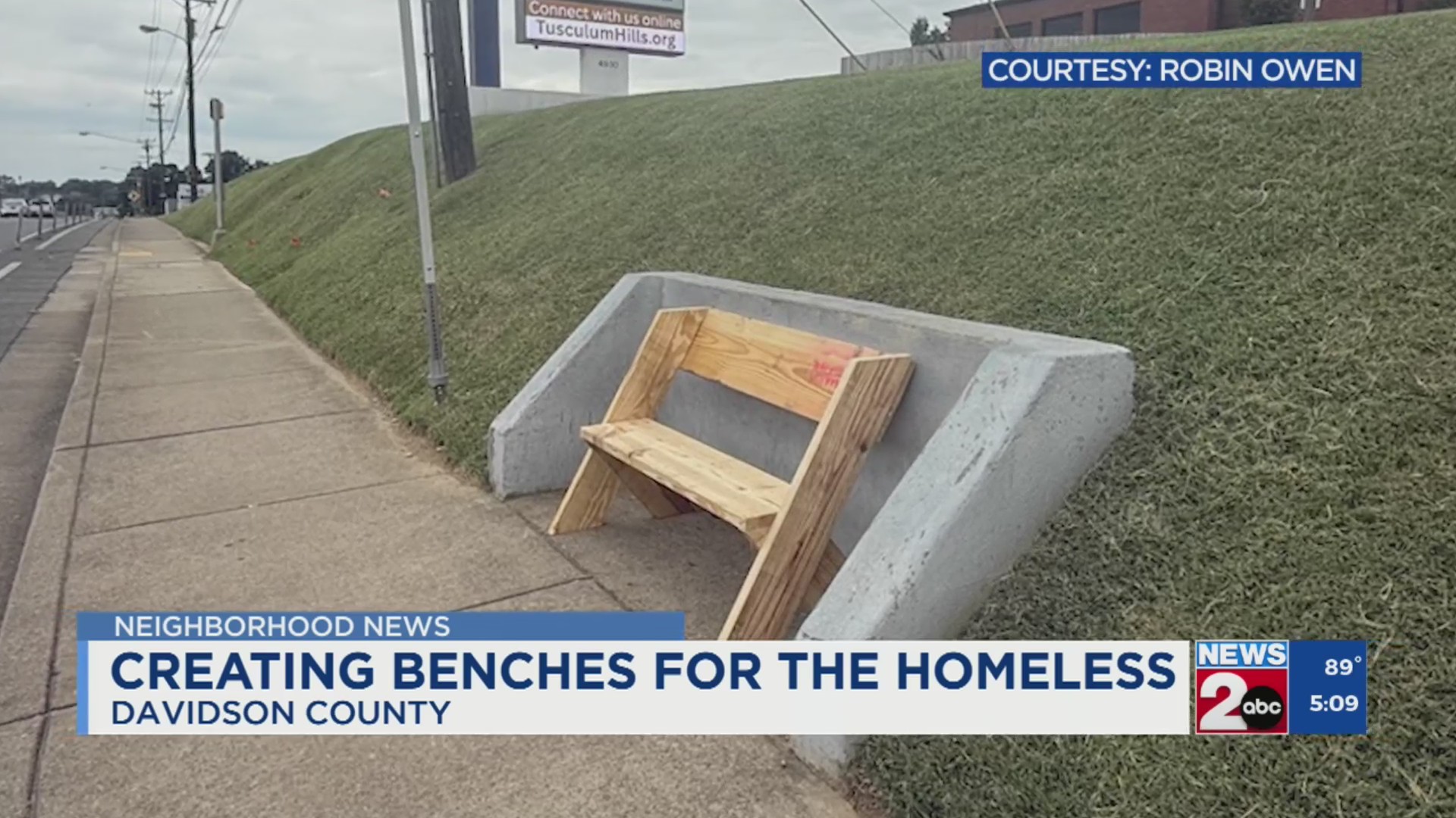 Creating benches for the homeless in Davidson County – WKRN News 2
