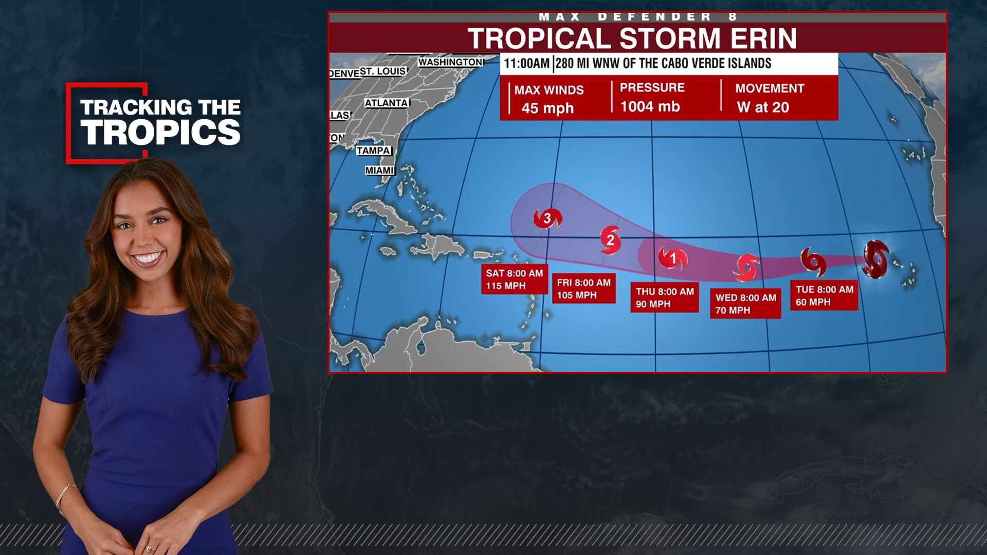 Tropical Storm Erin expected to reach major hurricane strength ...