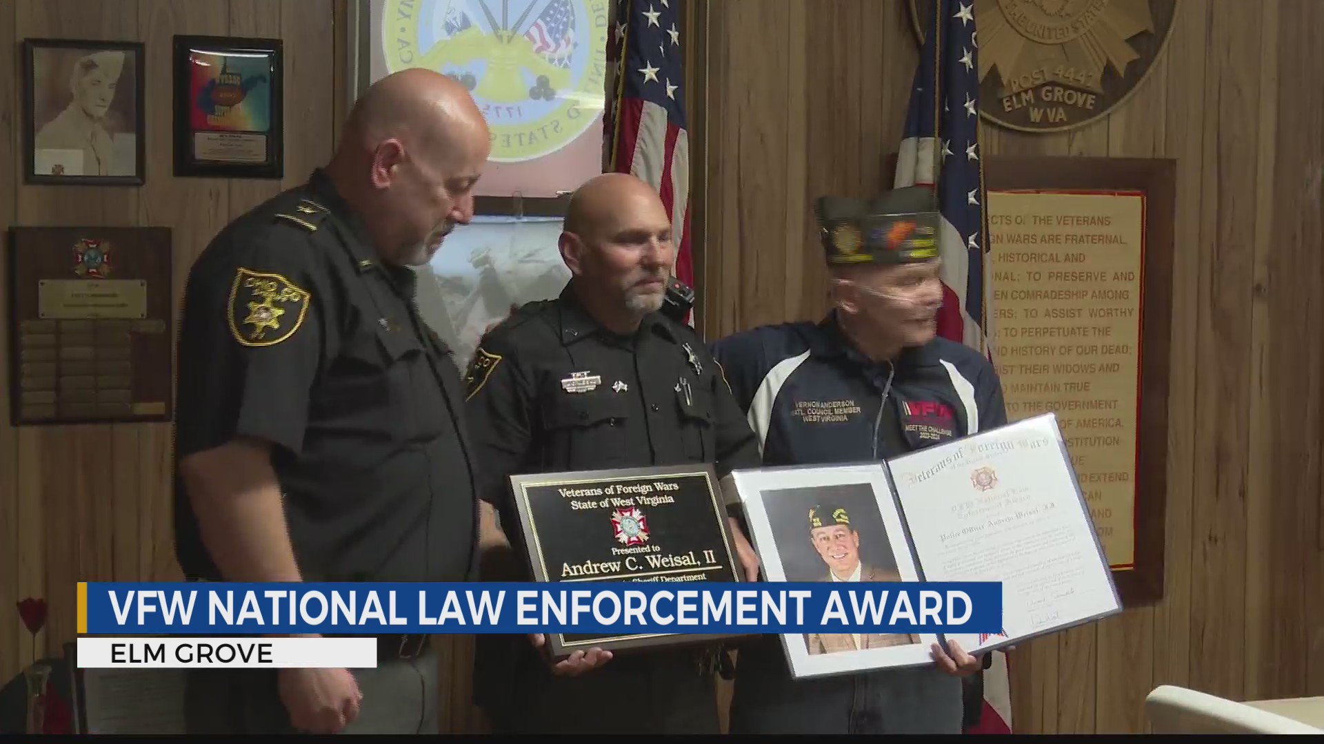 Ohio County Sheriff’s Deputy receives VFW National Law Enforcement Award – WTRF