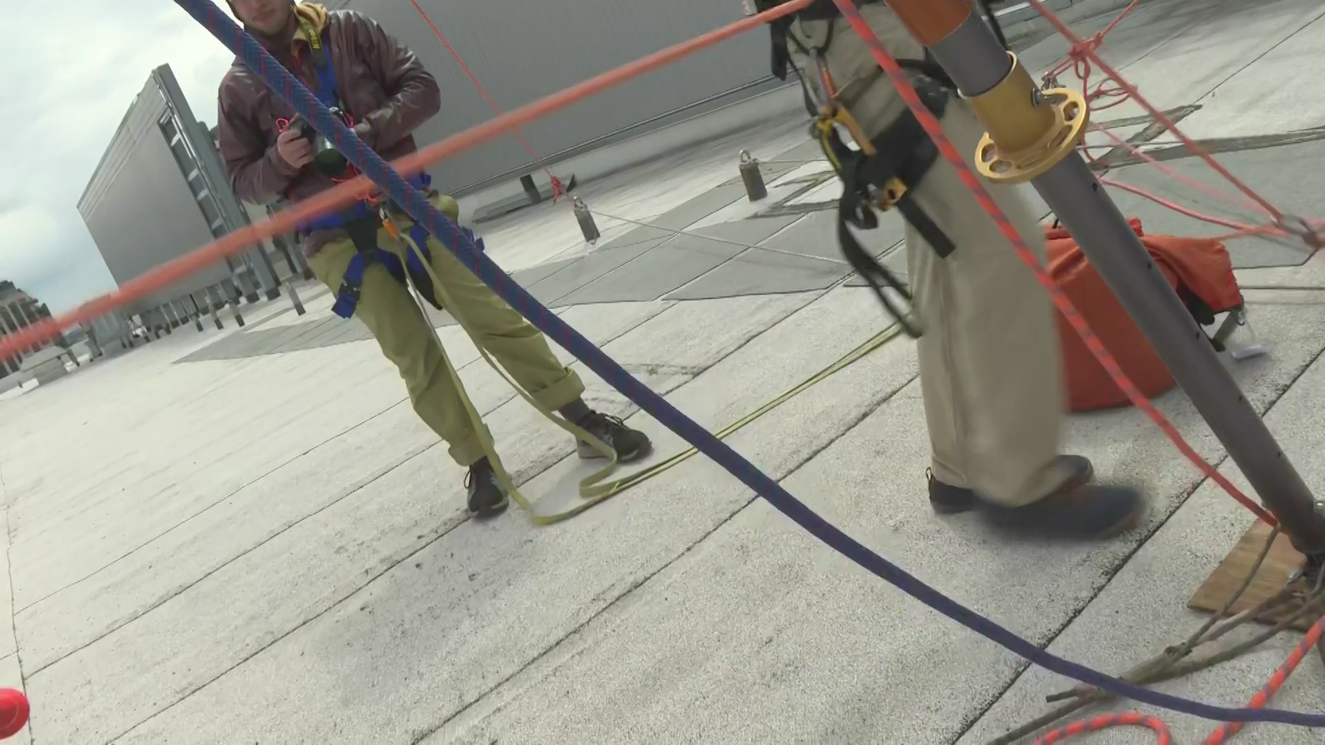 WATCH: KOIN 6 anchor Travis Teich, photographer Andrew Bisset rappel ...