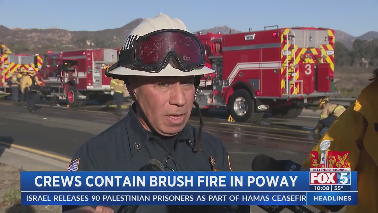 Crews contain brush fire in Poway – FOX 5 San Diego & KUSI News