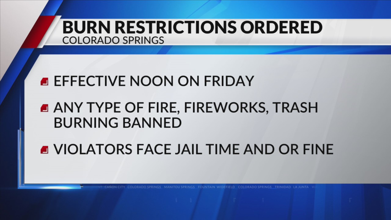 Burn restrictions ordered for Colorado Springs – FOX21 News Colorado