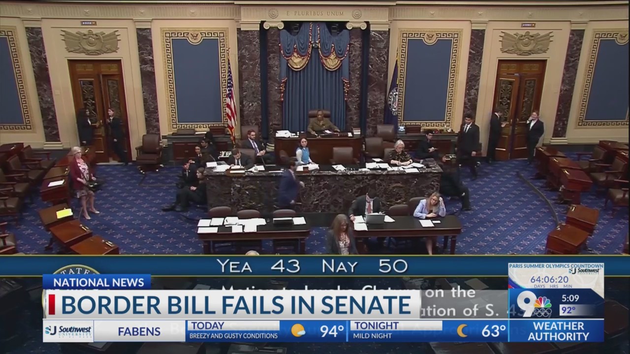 Senate downs border bill for second time – KTSM 9 News