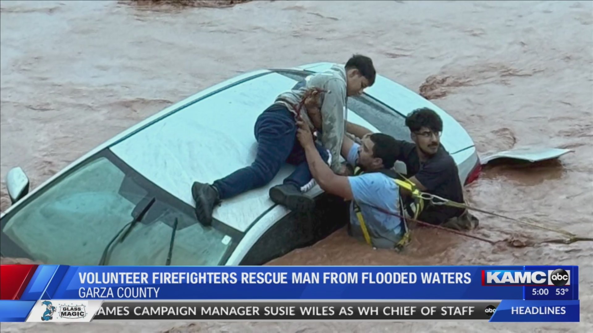 Volunteer firefighters rescue airman from flood waters in Garza County ...