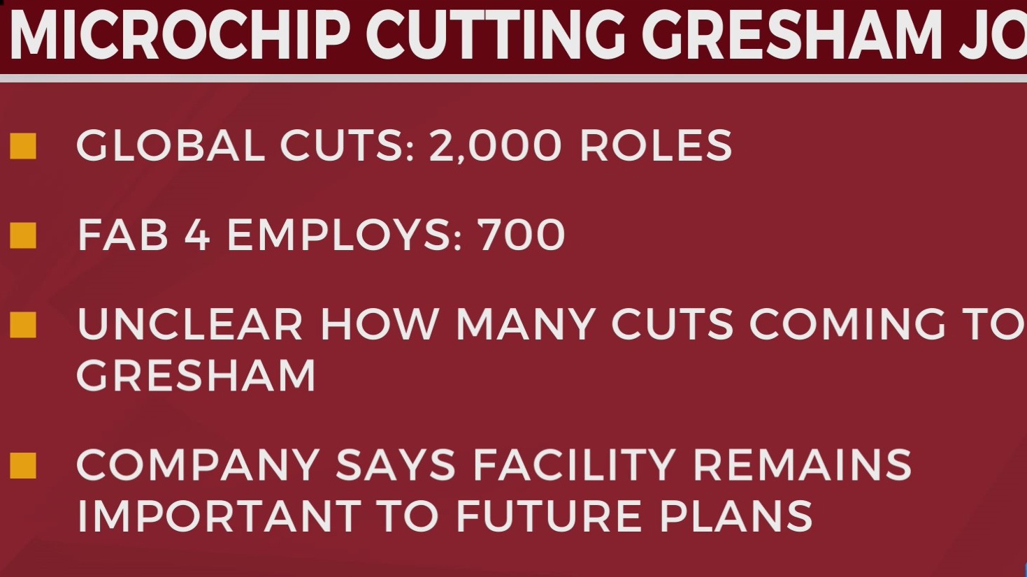 Microchip cutting 2,000 jobs, including Gresham positions – KOIN.com