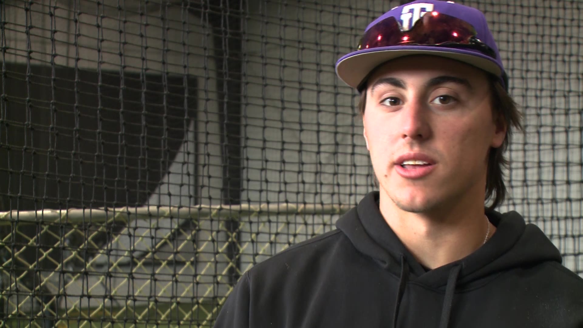 Sam Gladd full interview at Taylor University baseball practice on 4/15 ...