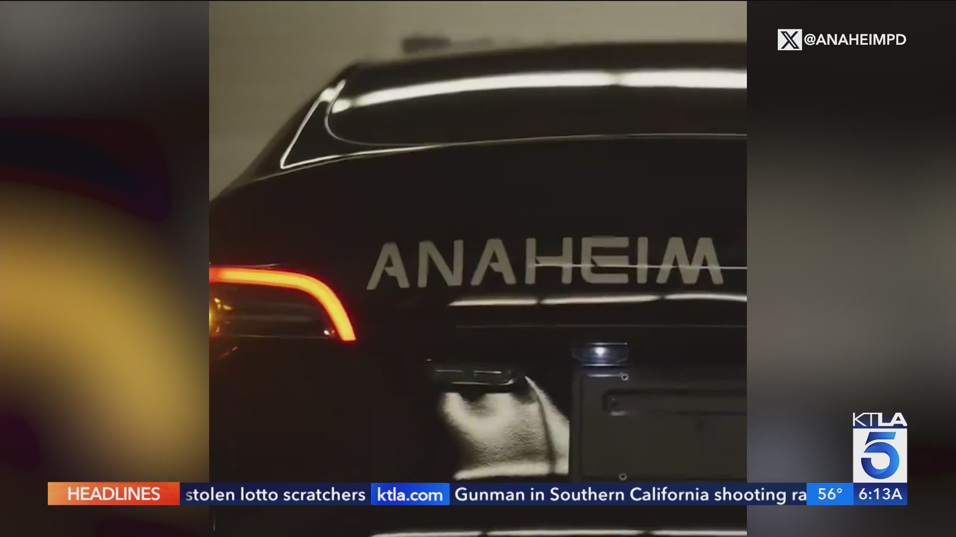 Anaheim police debut Tesla patrol cars in pilot program – KTLA