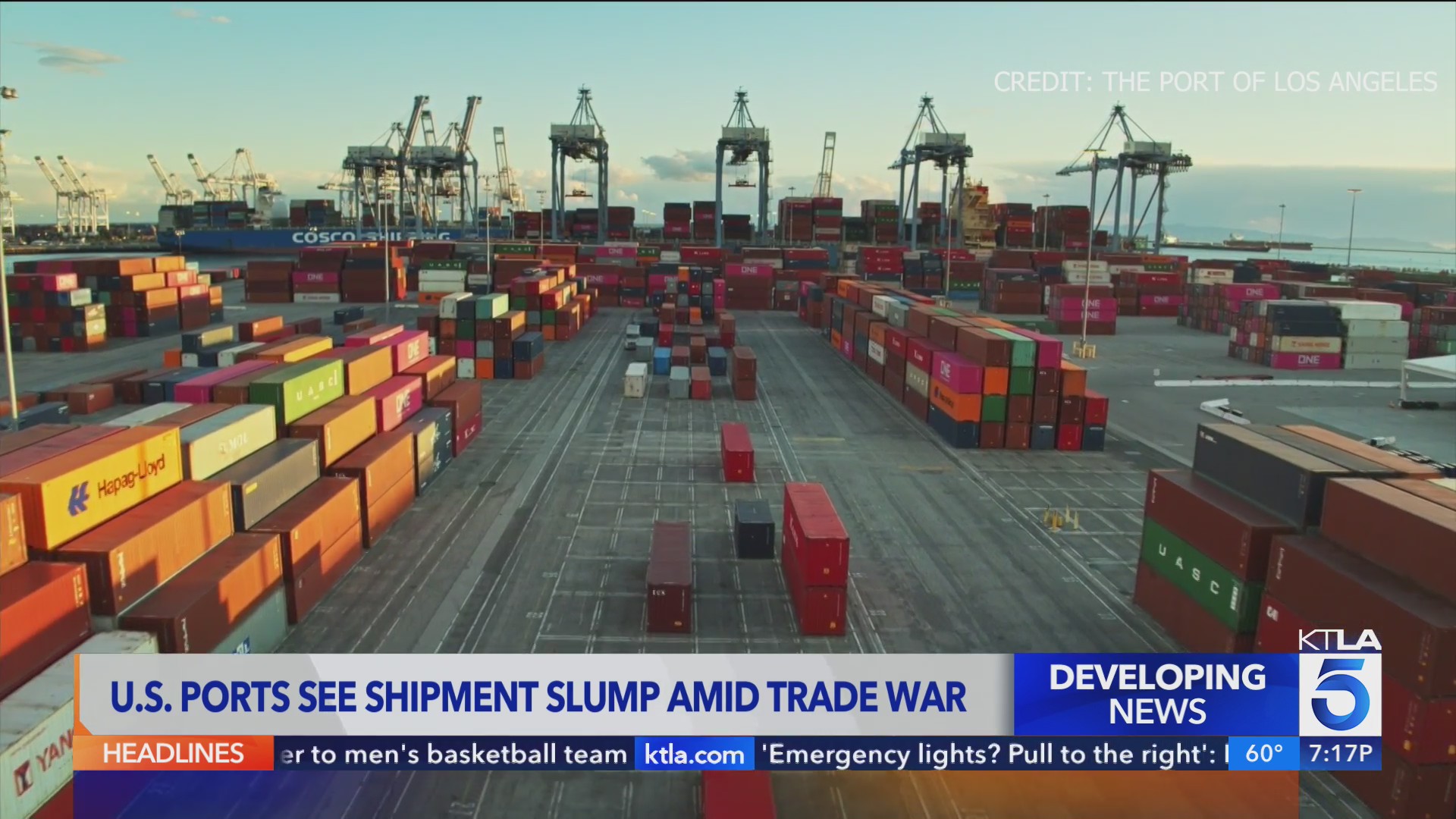 U.S. Ports see shipment slump amid Trump-China tariff war – KTLA