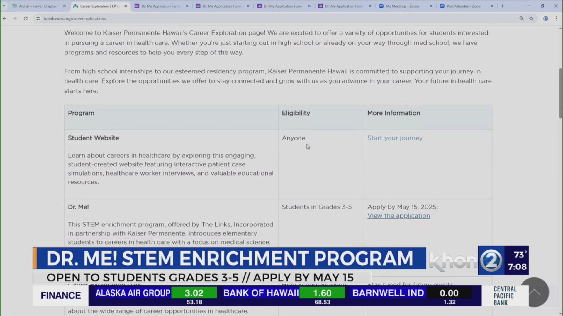 Dr. Me! Program comes to West Oahu – KHON2