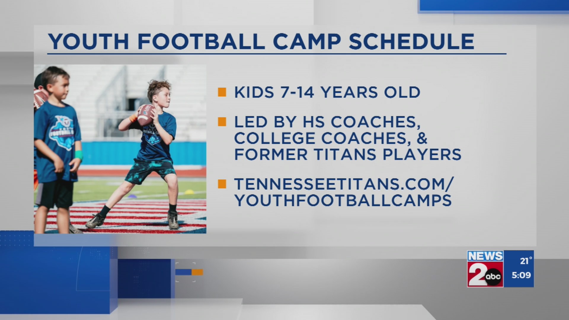 Titans announce 2025 Youth Football Camps schedule – WKRN News 2
