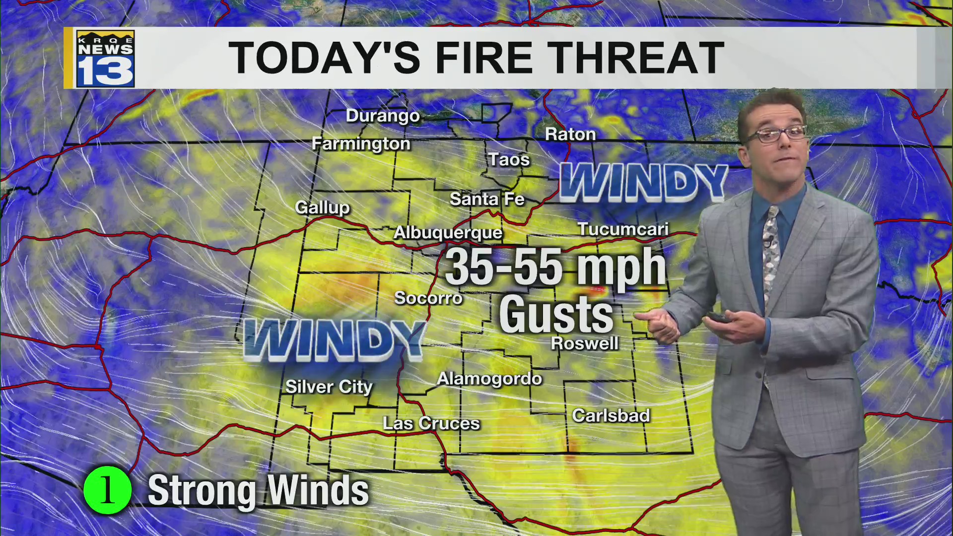 Rain/snow in Northern New Mexico, cooler, & still windy – KRQE NEWS 13 ...