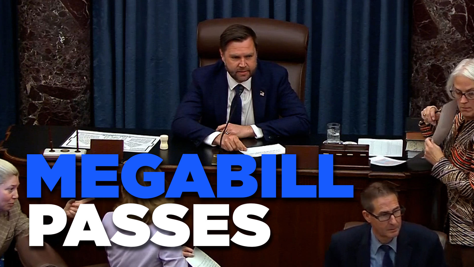 Vance breaks 50-50 tie as Senate passes GOP megabill after voting ...