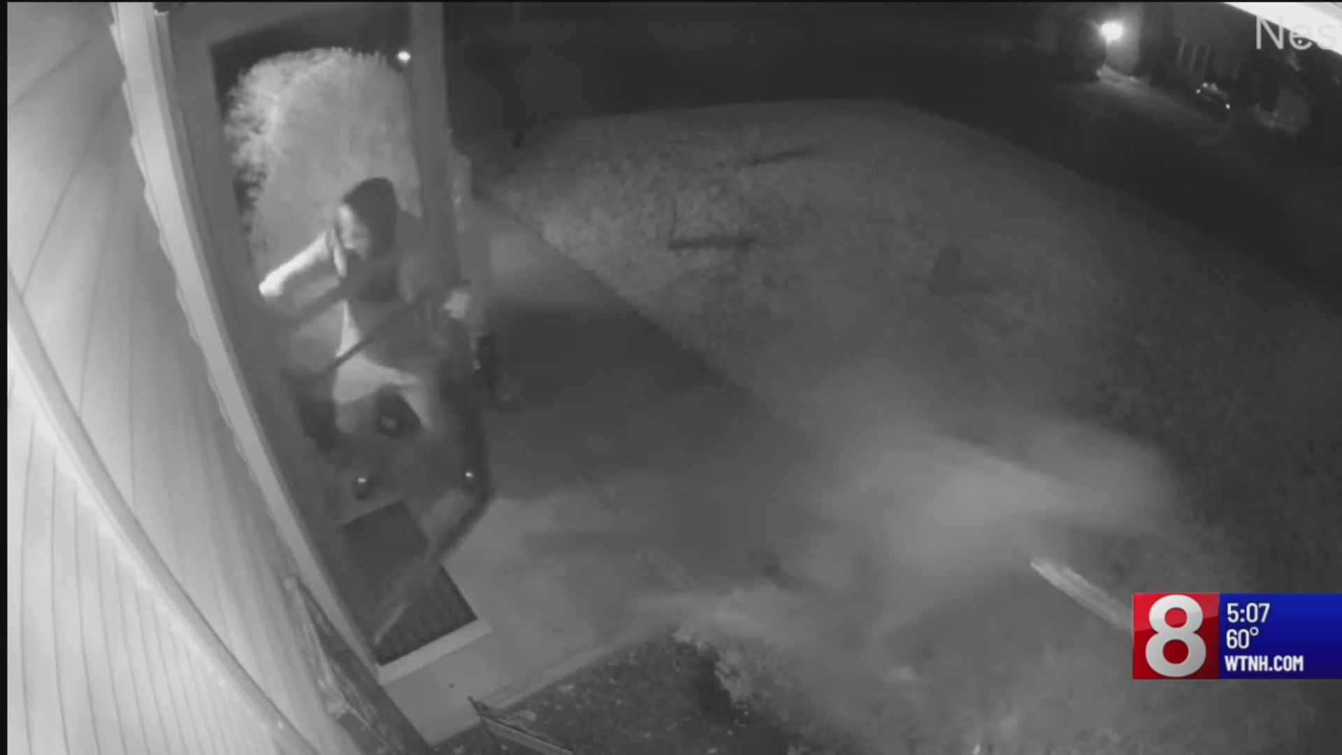 Police investigate suspects using a hammer to bang on doors in ...