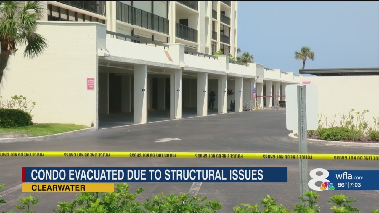 ‘Column was splitting’: Clearwater condo sits vacant as crews fix ...