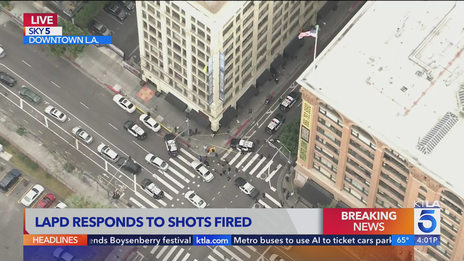 LAPD responds to call of ‘shots fired’ in downtown L.A. – KTLA