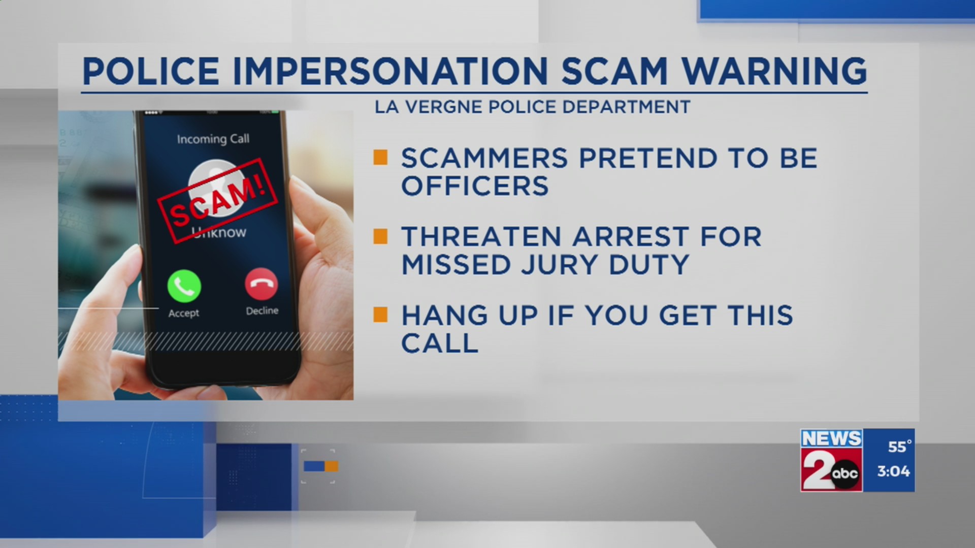 LA Vergne PD warn residents to watch out for police impersonation scam ...