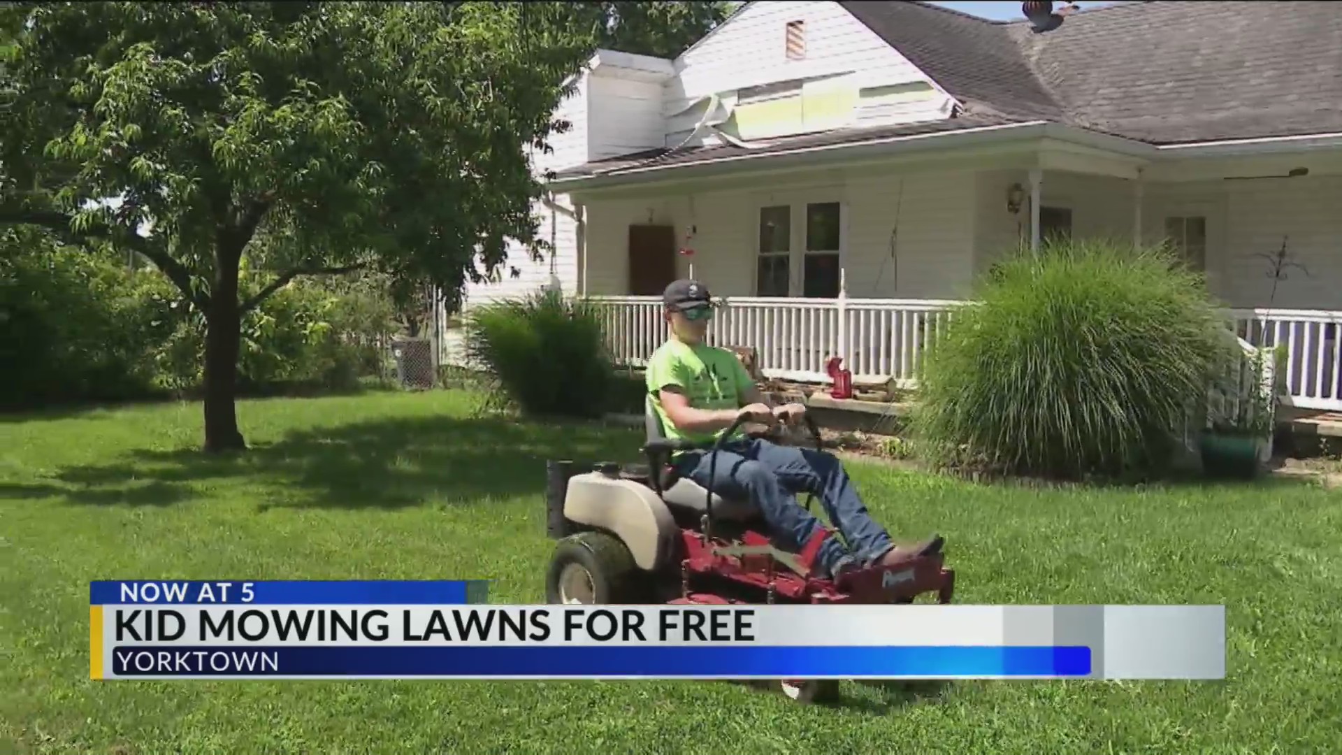 14-year-old helps his community by mowing lawns for free – Fox 59